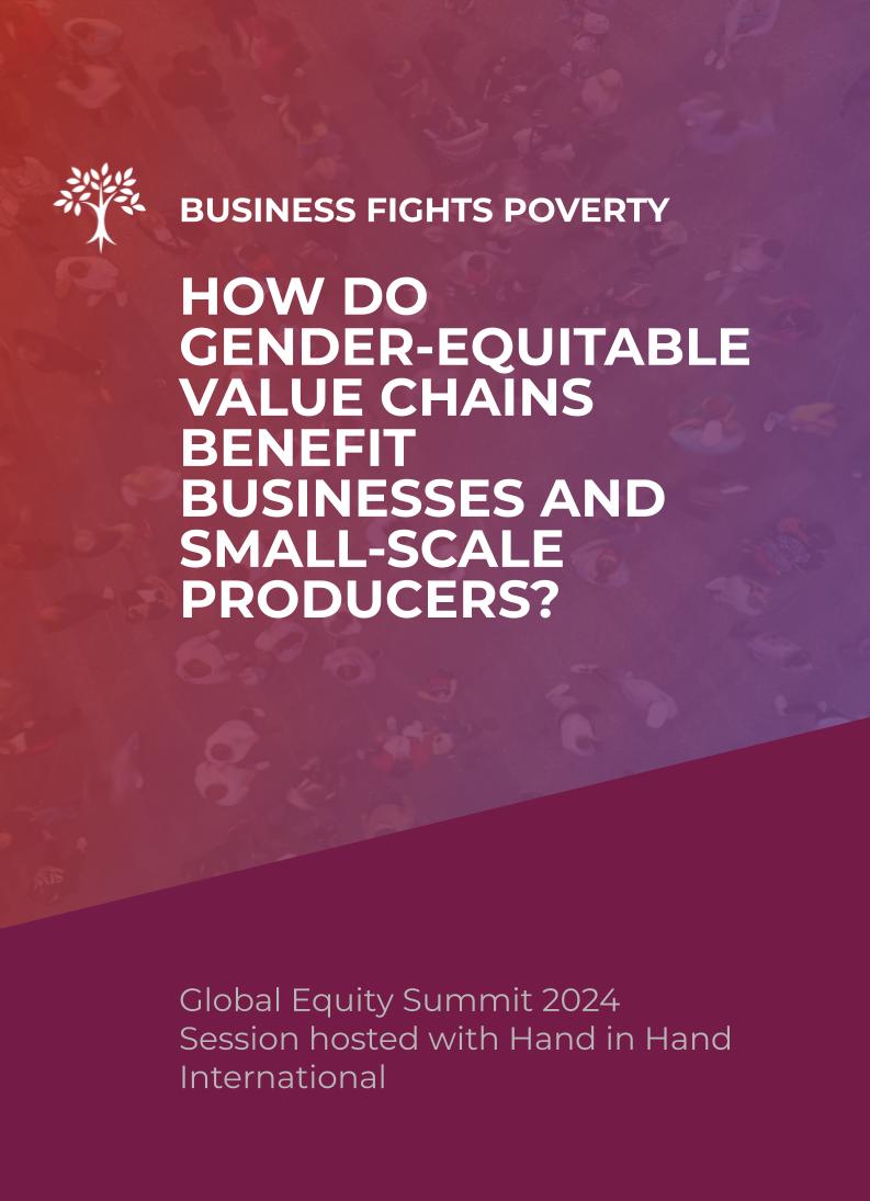 Global Equity Summit 2024 - Day 2 - Workshop 1 - Business Fights Poverty